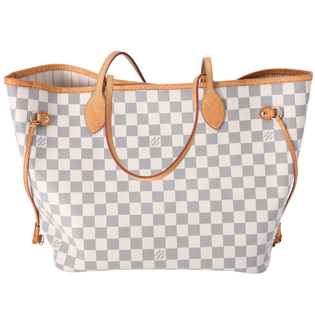 Louis Vuitton Neverfull MM Tote Bag N51107 Damier Azur Beige Multi ...