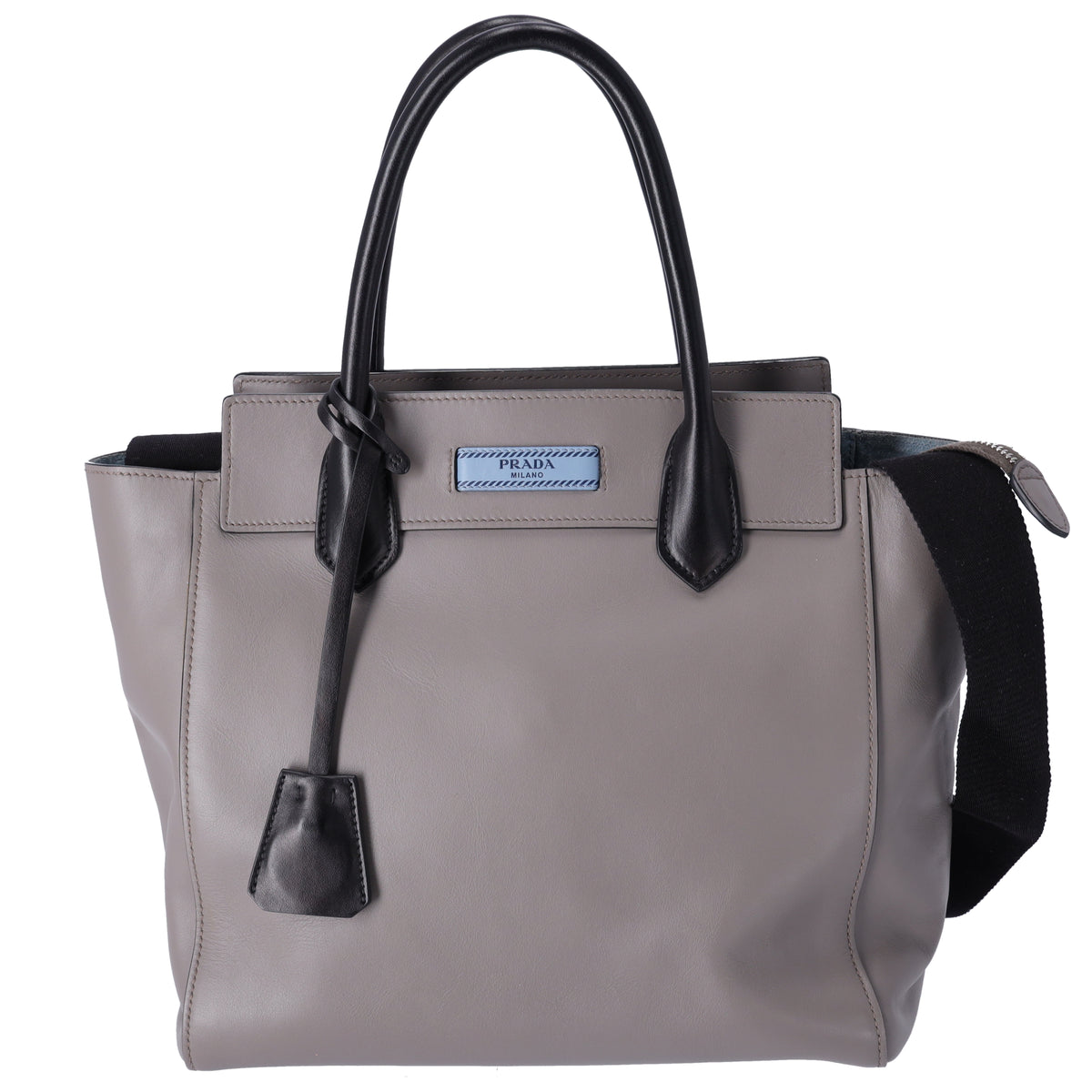 Prada City Etiquette Tote Grey Calf Leather – Gaby's Bags